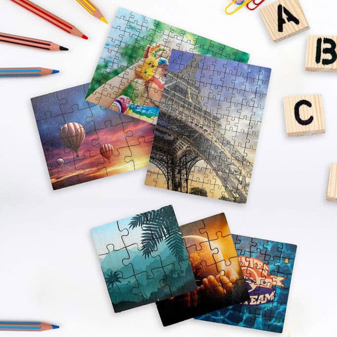 Puzzle publicitaire personnalisé en bois Made in France
